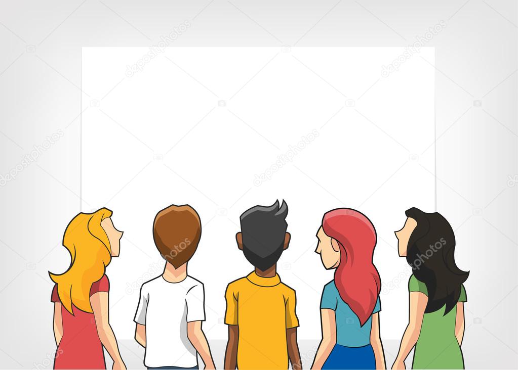 People watching. Vector flat illustration Stock Vector by ...