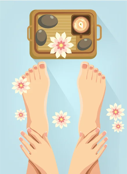 Manicure And Pedicure Cartoon