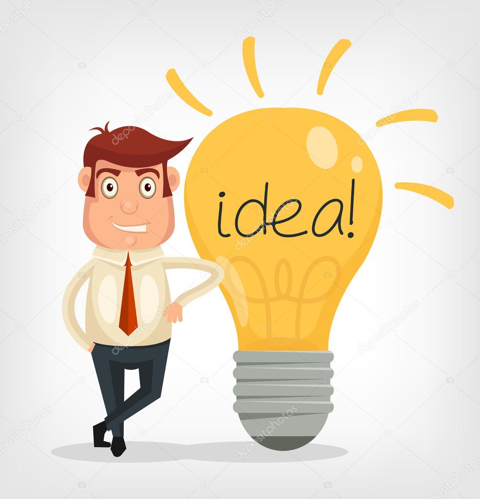 Good idea. Vector flat cartoon illustration Stock Vector by ...