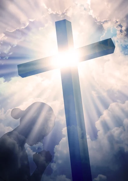 Prayer at the Cross — Stock Photo © gracel1221 #35484633