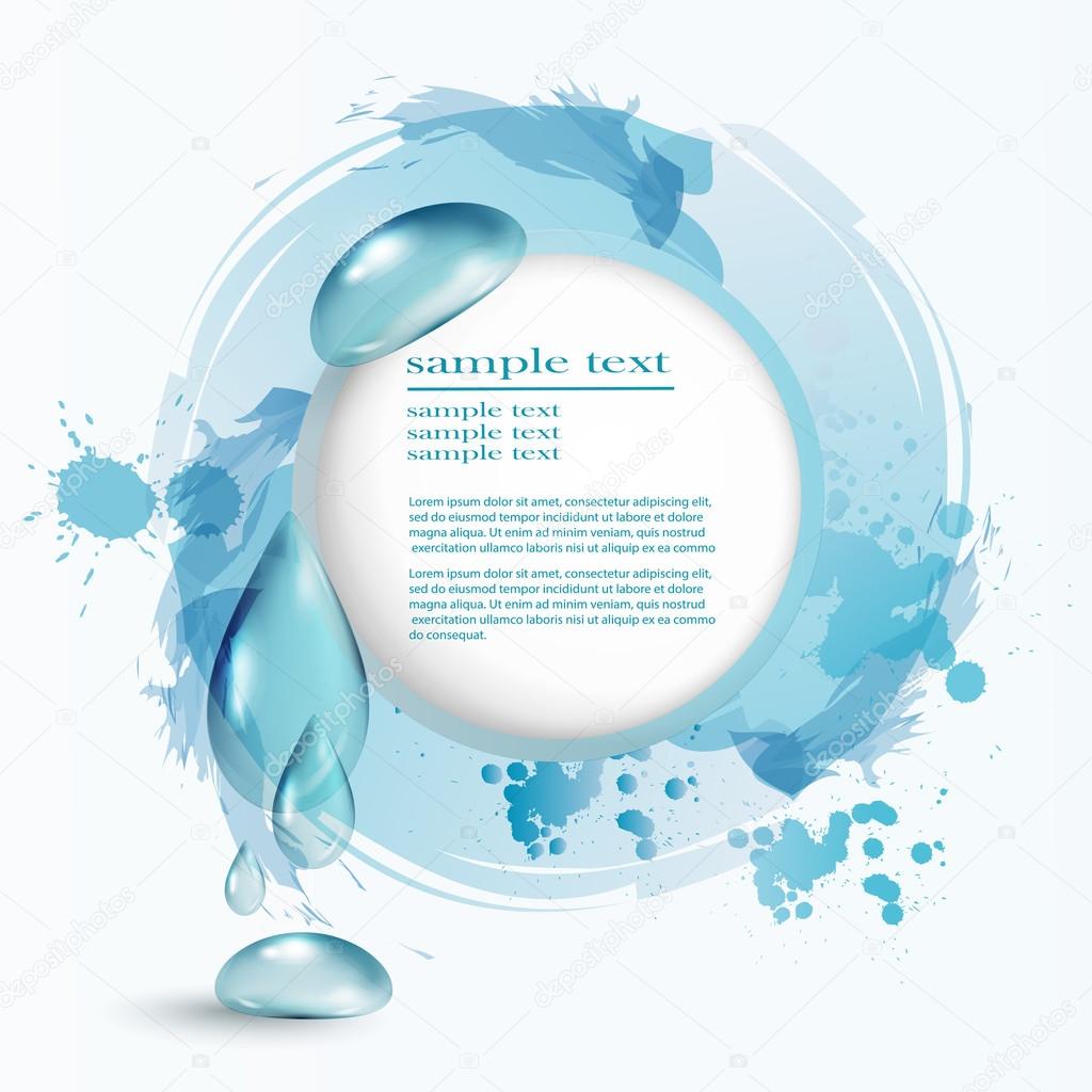 Blue shiny water drops banners Stock Vector by ©nemetse 95511138