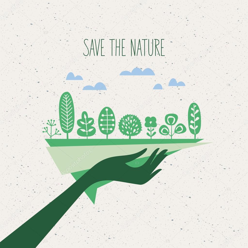 Green concept, save the nature Stock Vector Image by ©orangeberry ...