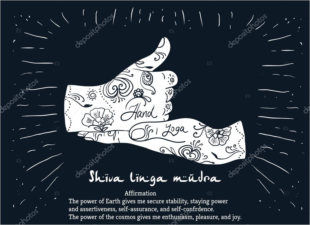 Yoga shiva linga mudra hands Stock Vector Image by ©RaSveta #104382618