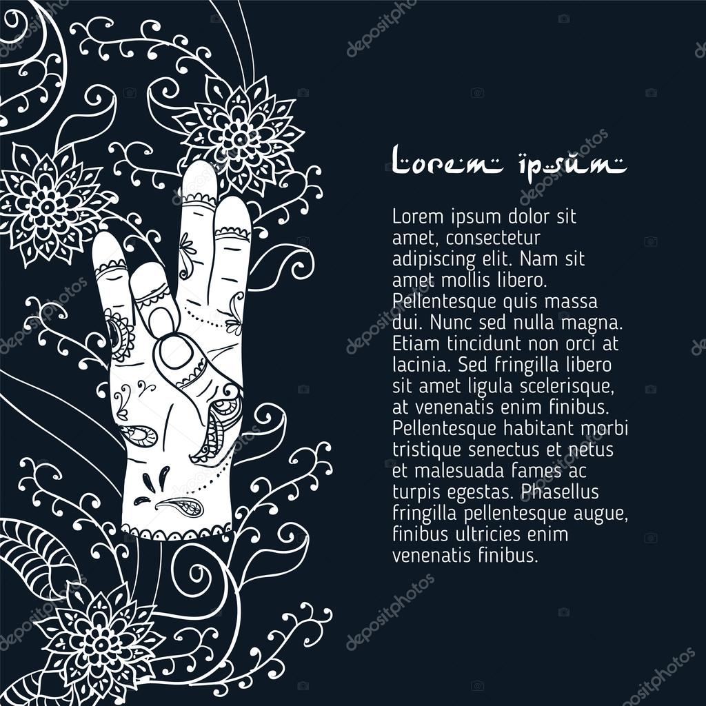 Prithivi mudra hand Stock Vector by ©RaSveta #92640312