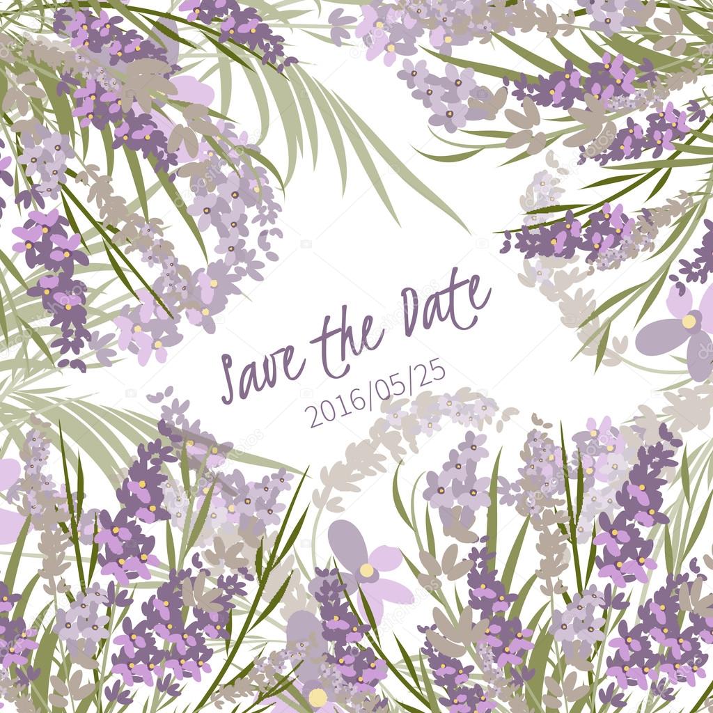 Fondo de lavanda floral Vector de Stock de ©RaSveta 93162892