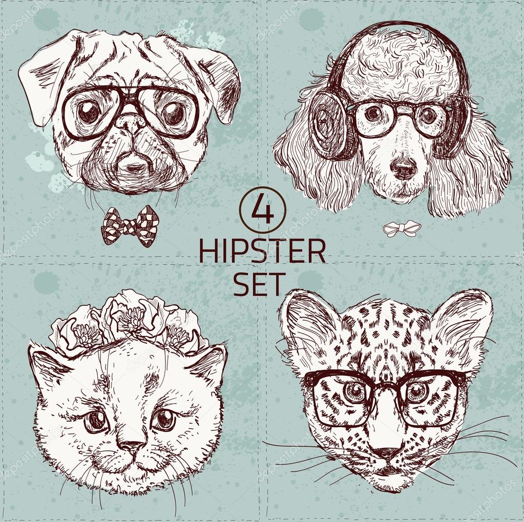 Glasses Drawing Hipster