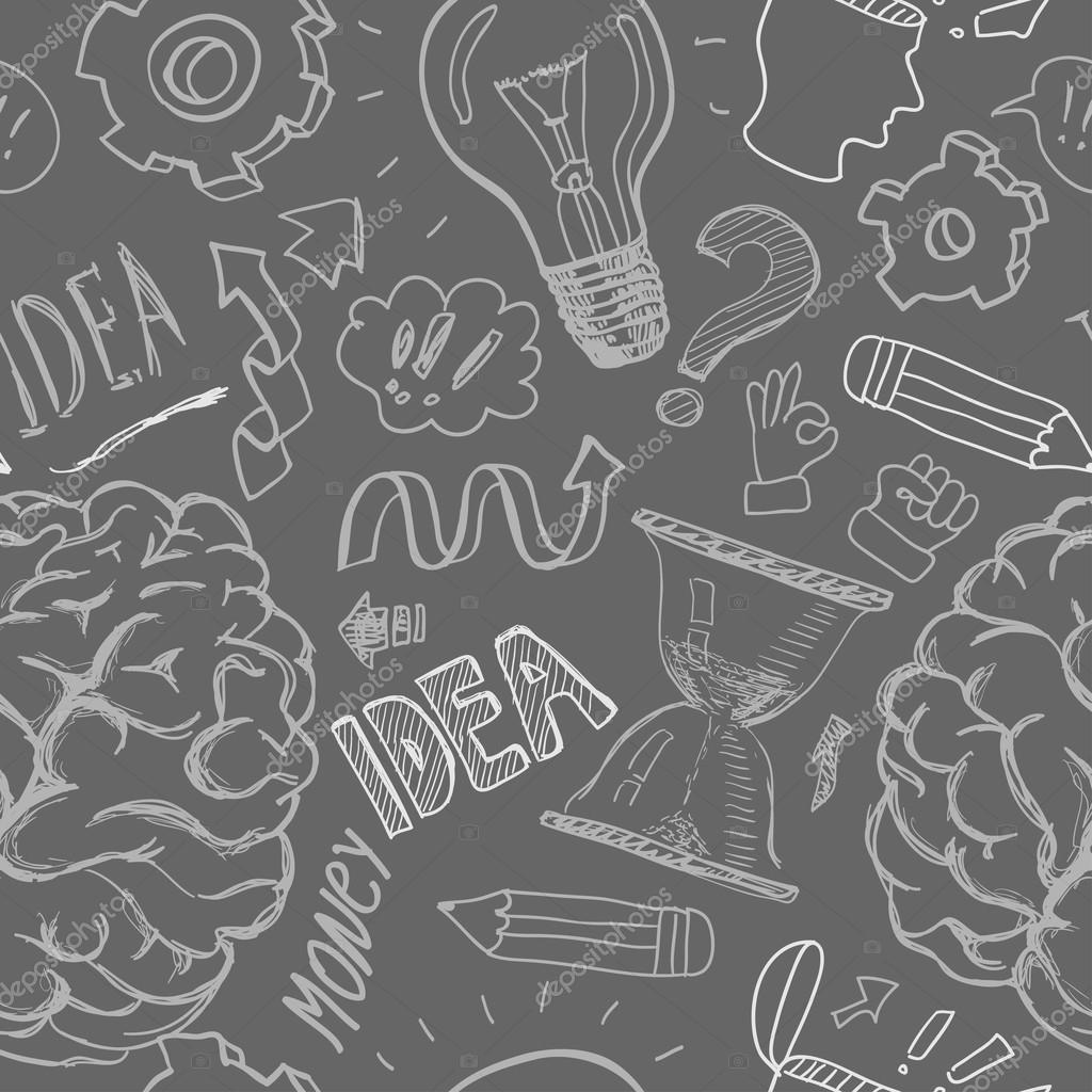 Set of thinking doodles elements Stock Vector by ©iriskana 72349407