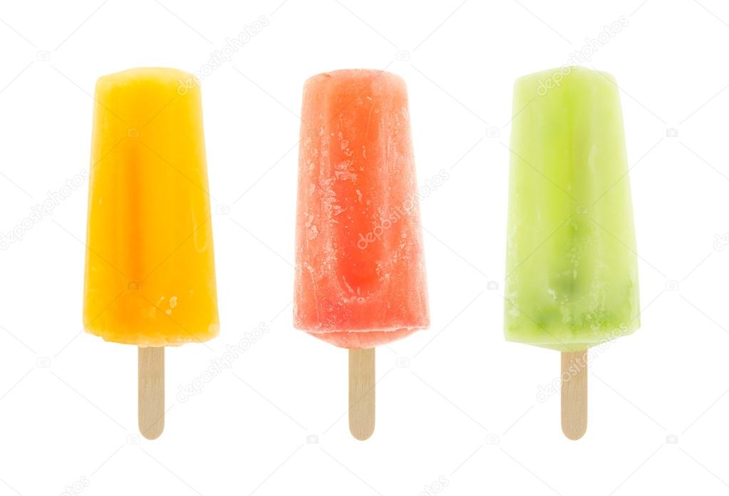 Set of popsicles isolated on white background Stock Photo by ...