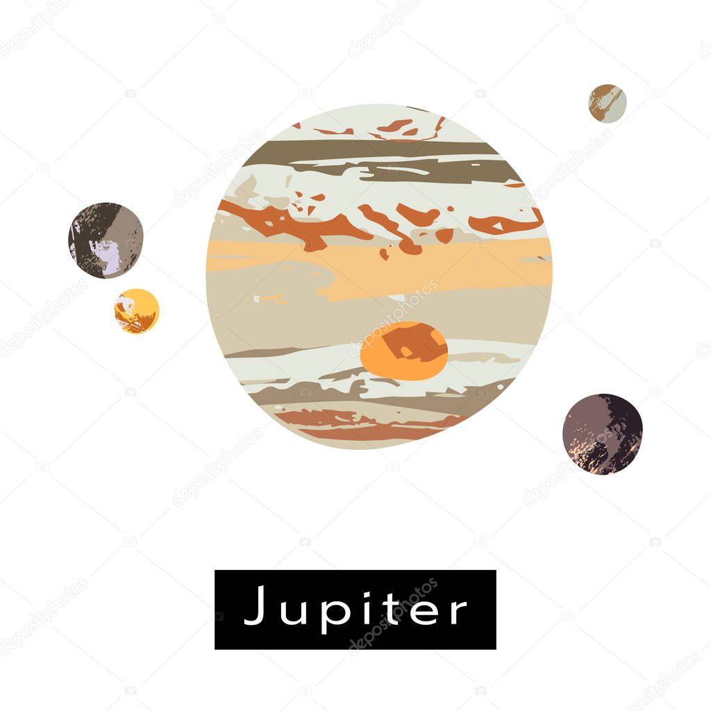 Júpiter. Lunas galileanas: Io, Europa, Ganímedes, Callisto. Planeta ...