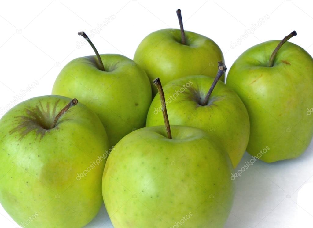 Green apples isolated on white background Stock Photo by ©avtor_hell ...