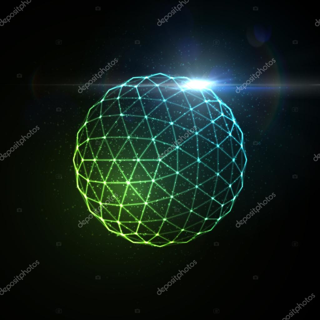 3D illuminated sphere Stock Vector Image by ©maximmmmum #113515534