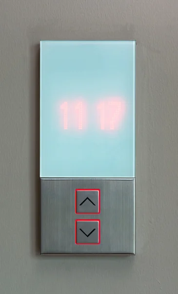 Elevator Button up and down direction with up red light Stock Photo by ...