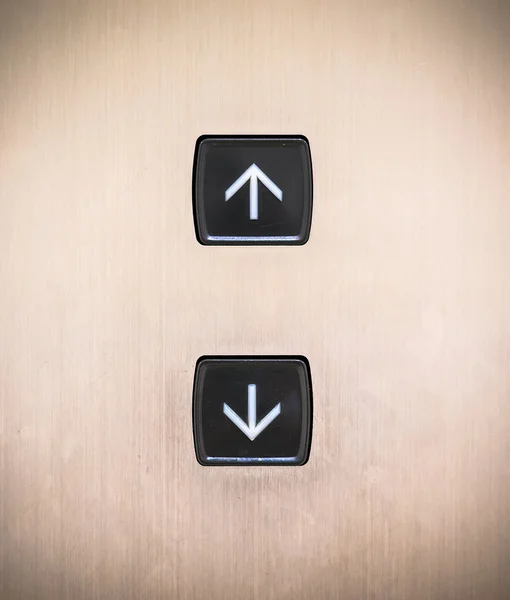 Elevator Button up and down direction with up red light Stock Photo by ...