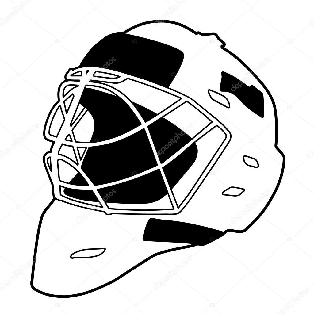 Casque de hockey illustration vectorielle isolée Vecteur par ©bkamasova ...