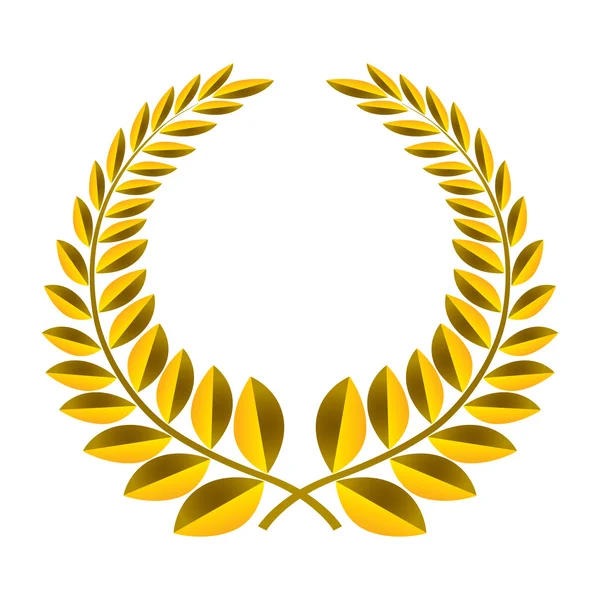 Gold laurel wreath. Vintage wreaths heraldic design elements with ...