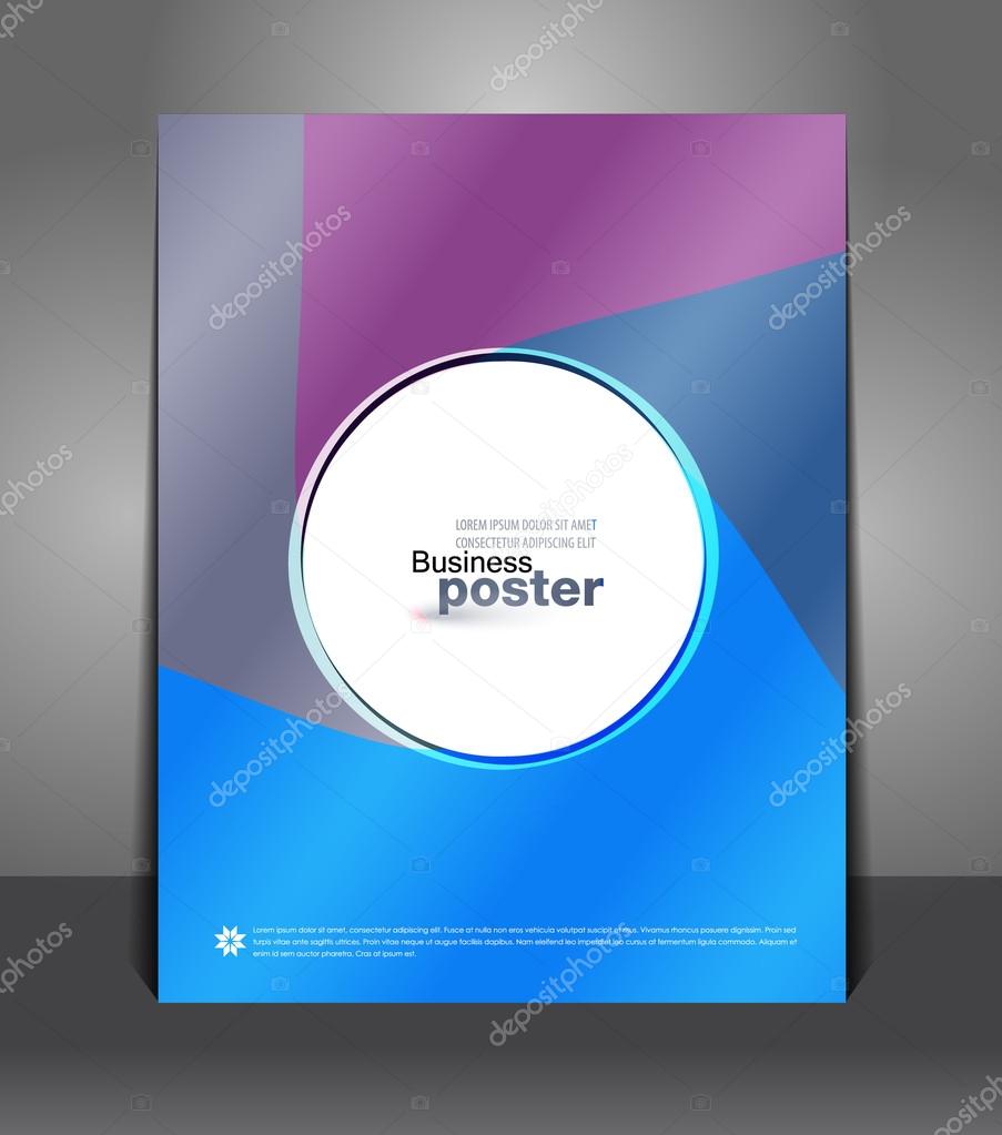 Stylish pink-blue poster with a button Stock Vector Image by ©bkamasova ...