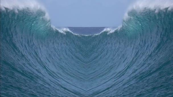 SLOW MOTION: Two waves making a beautiful heart formation — Stock Video ...