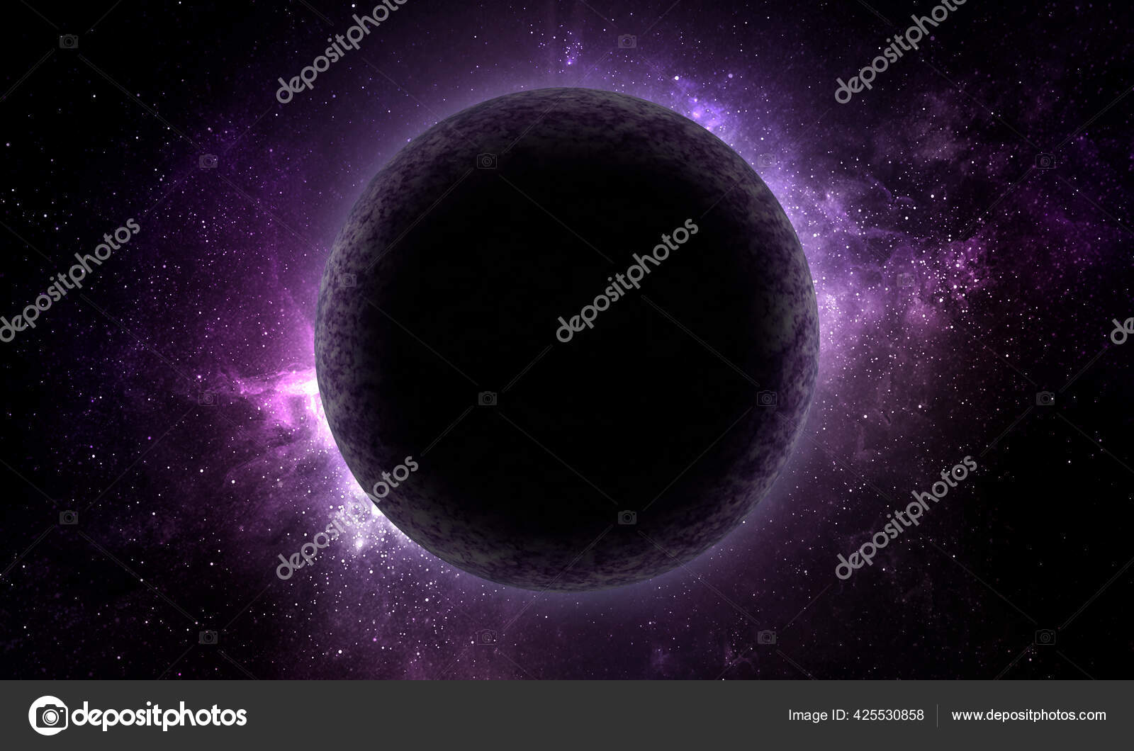 Moon Space Purple Colors Abstract Space Illustration Image Background ...