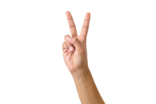 Middle Finger Offensive Gesture White Background Stock Photo by ...