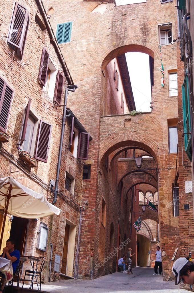 Old streets in the center of Siena, Italy — Stock Photo © sansa55 #65028465
