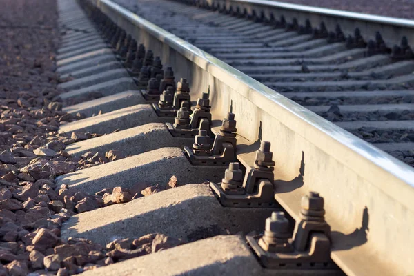 Close Iron Bolts Securing Rails Concrete Sleepers Stock Photo by ©Urri ...