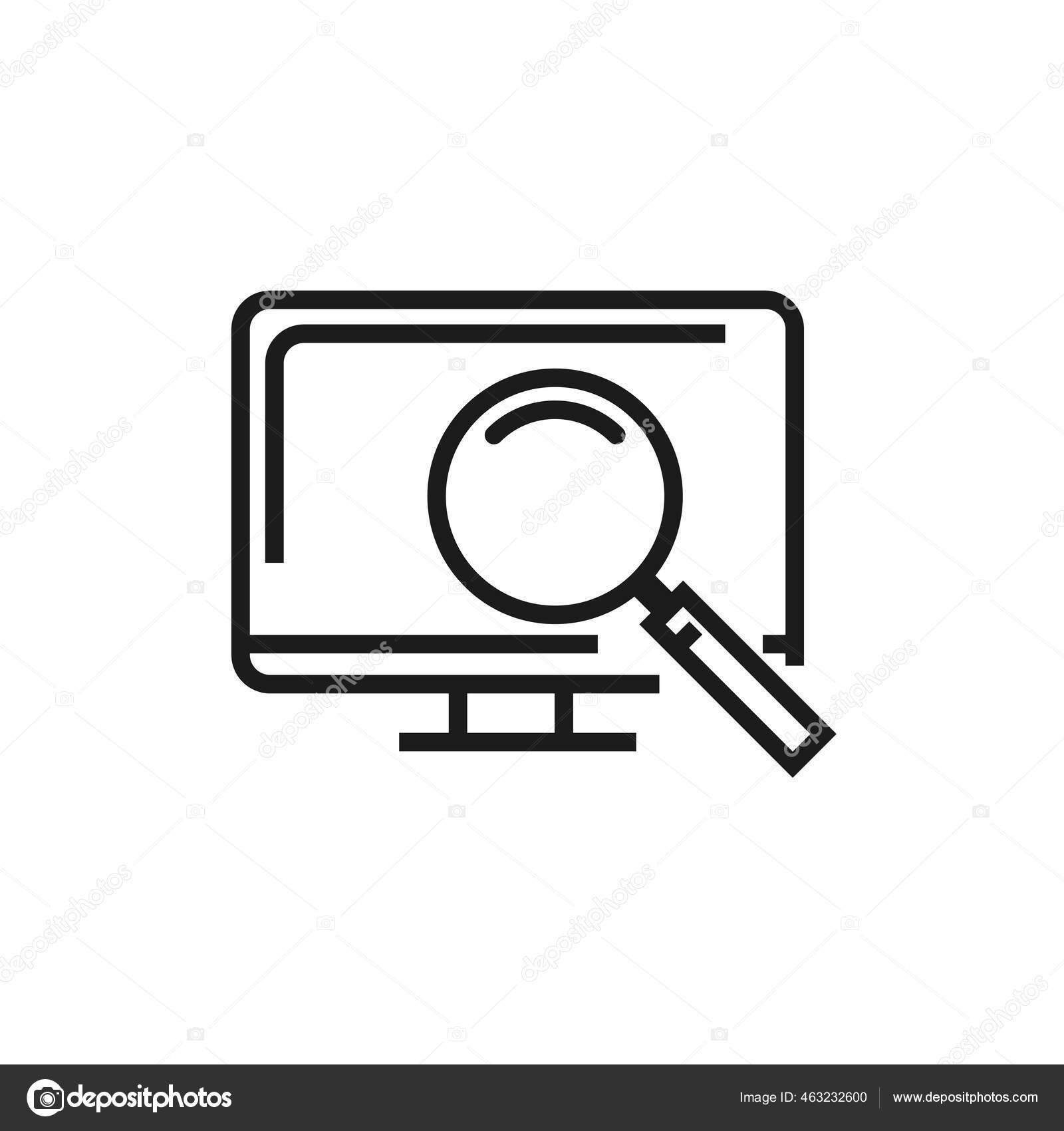 Vector Search Outline Icon Design Outline Doodle Icon Search Protection ...