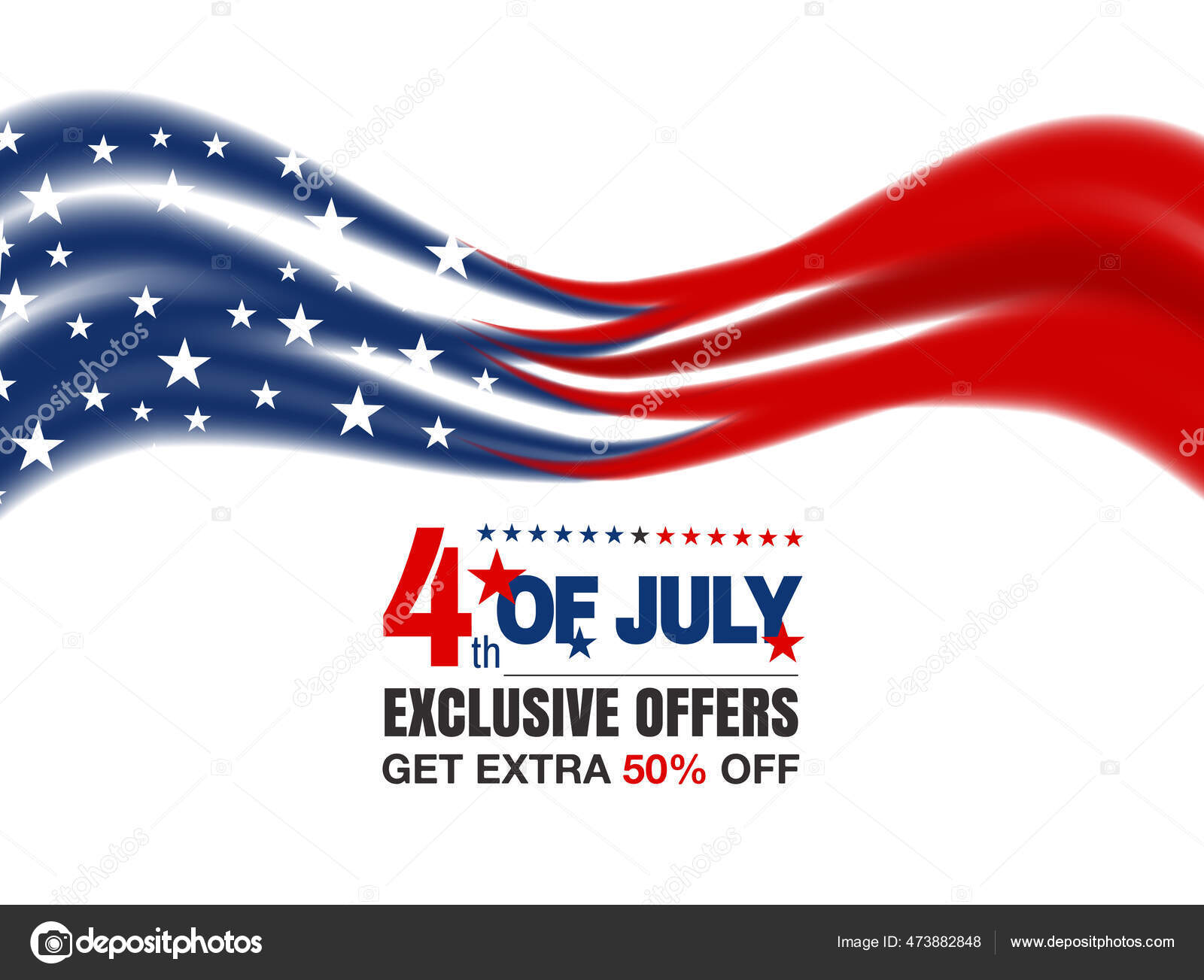 4Th July Celebration Poster Template Fourth July Voucher Discount ...