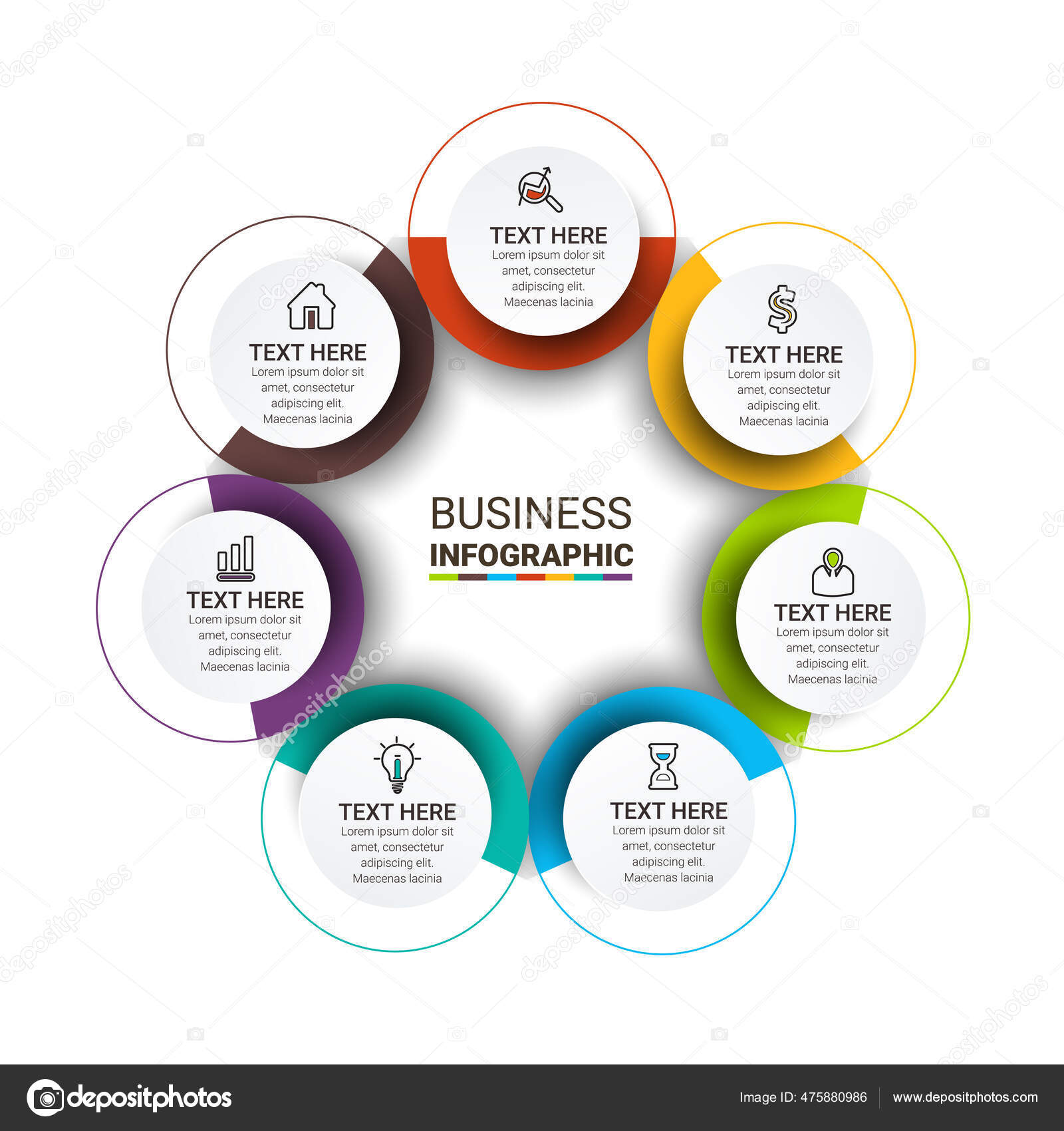 Vector Idea Infographic Template Graphs Charts Diagrams Business ...