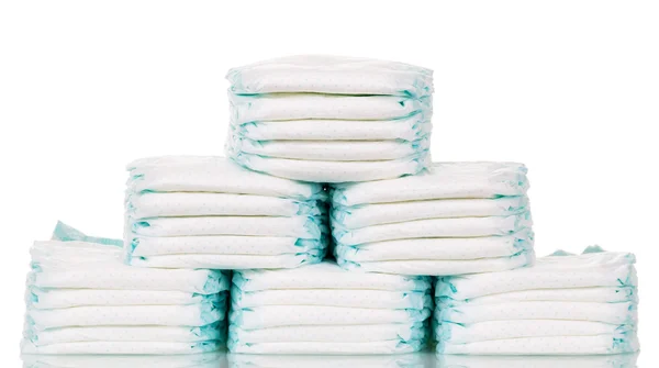 Stack of diapers isolated on white background. Stock Photo by ©Laboko ...