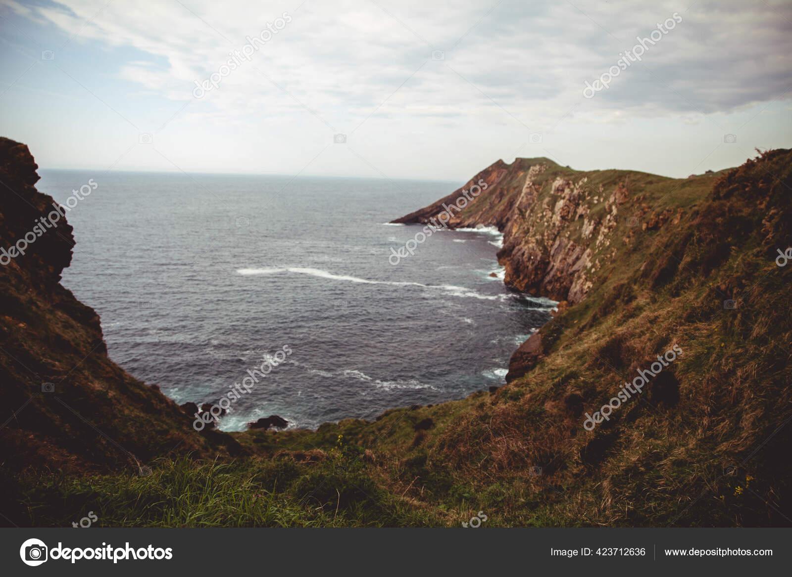 Beautiful View Coastal Cliff Sunset Stock Photo by ©Wirestock 423712636