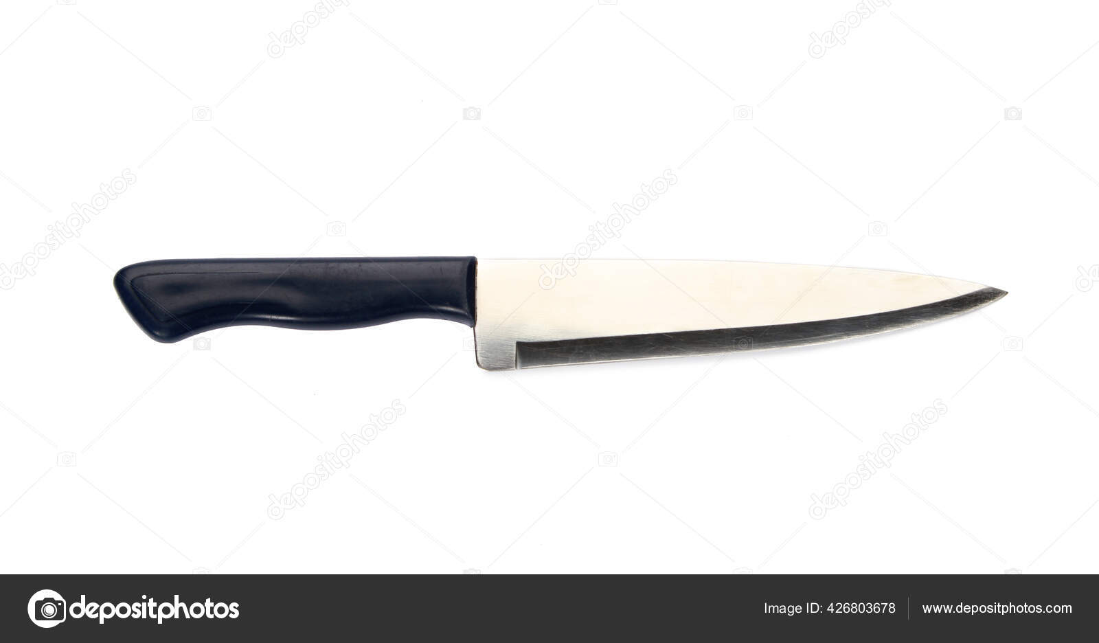 Closeup Top View Shot Knife White Surface — Stock Photo © Wirestock ...