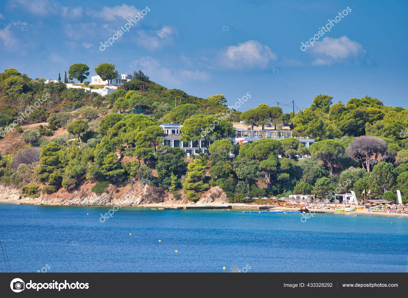 Koukounaries Beach Skiathos Island Greece World Famous Beach Stock ...