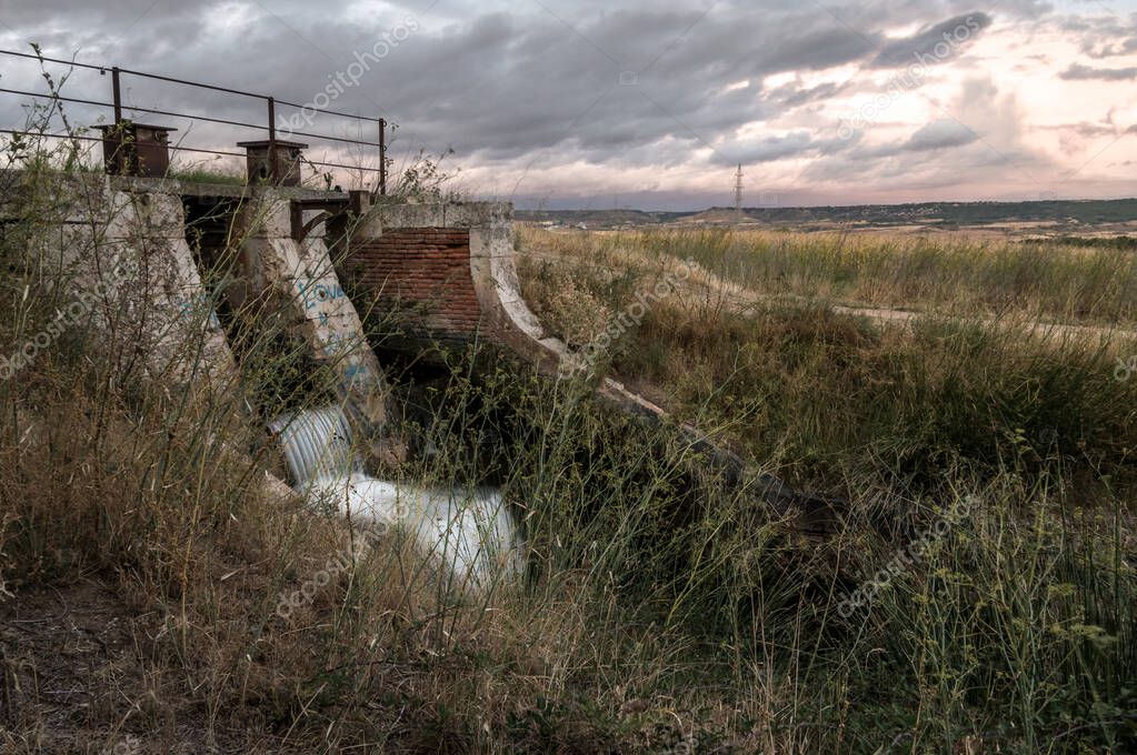 CABANILLAS DEL CAMPO, SPAIN - Sep 10, 2019: photo of an irrigation ...