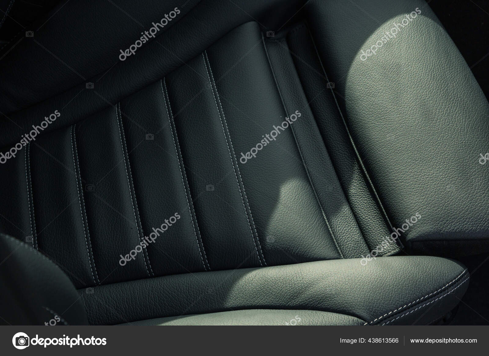 Closeup Shot Bright Leather Modern Car Seat Details — Stock Photo ...