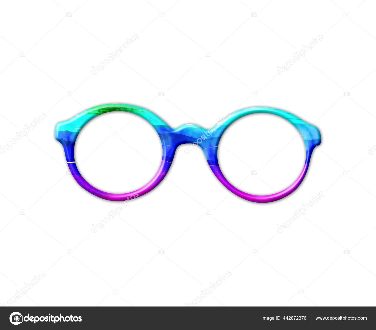 Illustration Colorful Eyeglasses Isolated White Background — Stock Photo © Wirestock #442872376