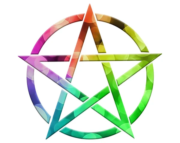 Isolated Black Outline Pentagram Sign White Background Stock Photo by ...