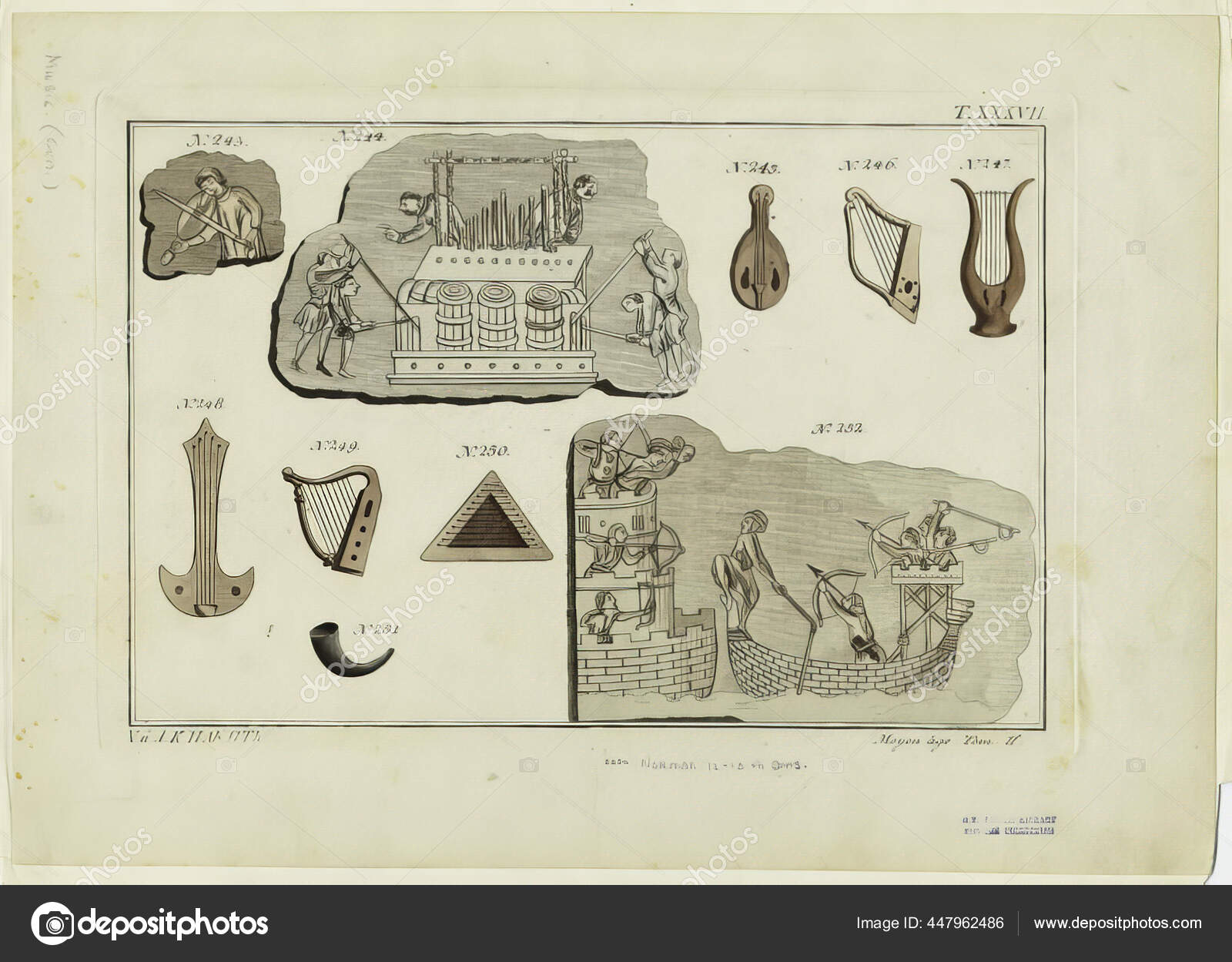 Norman Instruments Violins Pipe Organ Harps Lyre Lute Zither Hunting ...