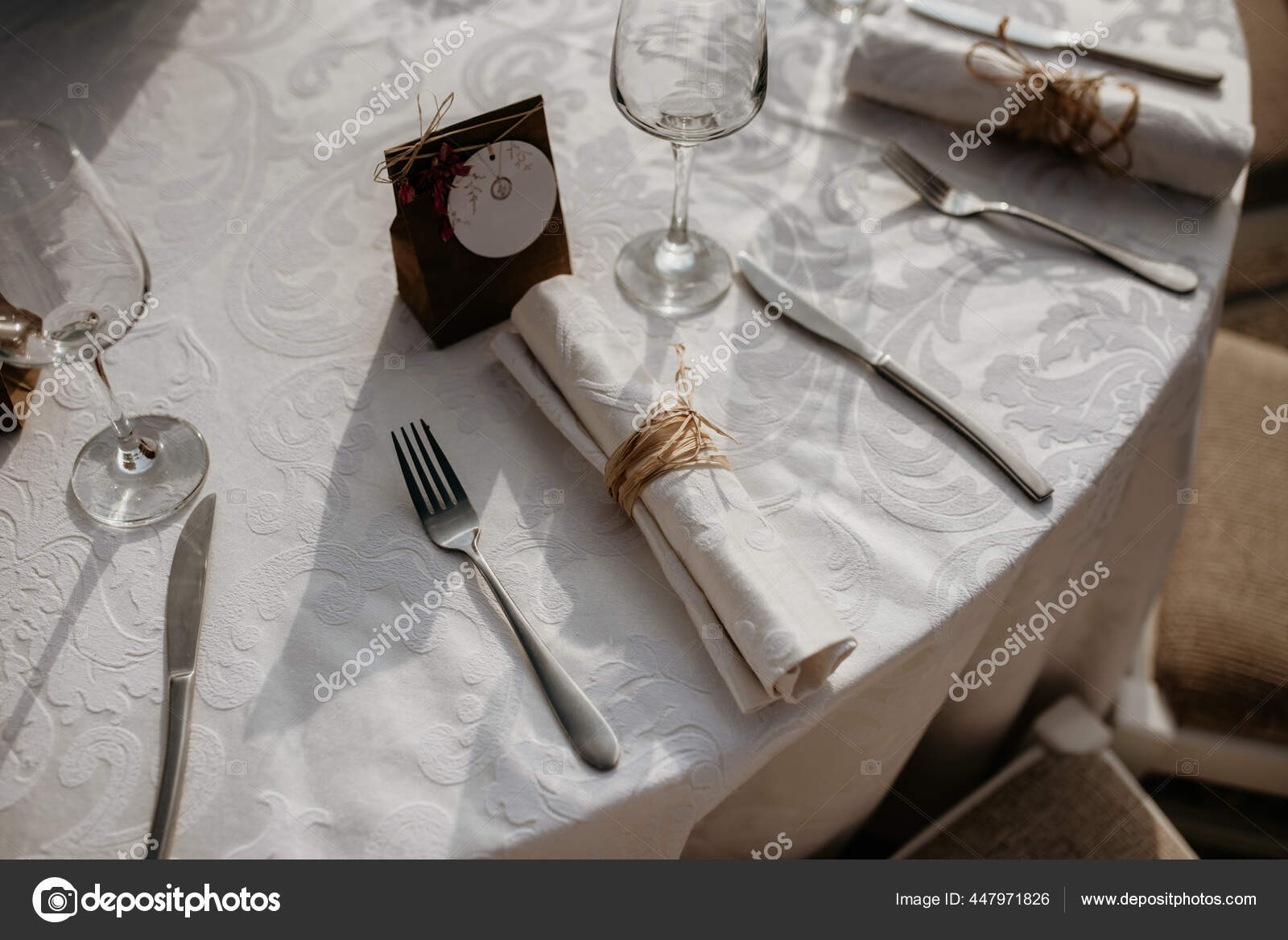 Selective Focus Shot Table Setting Plates — Stock Photo © Wirestock ...