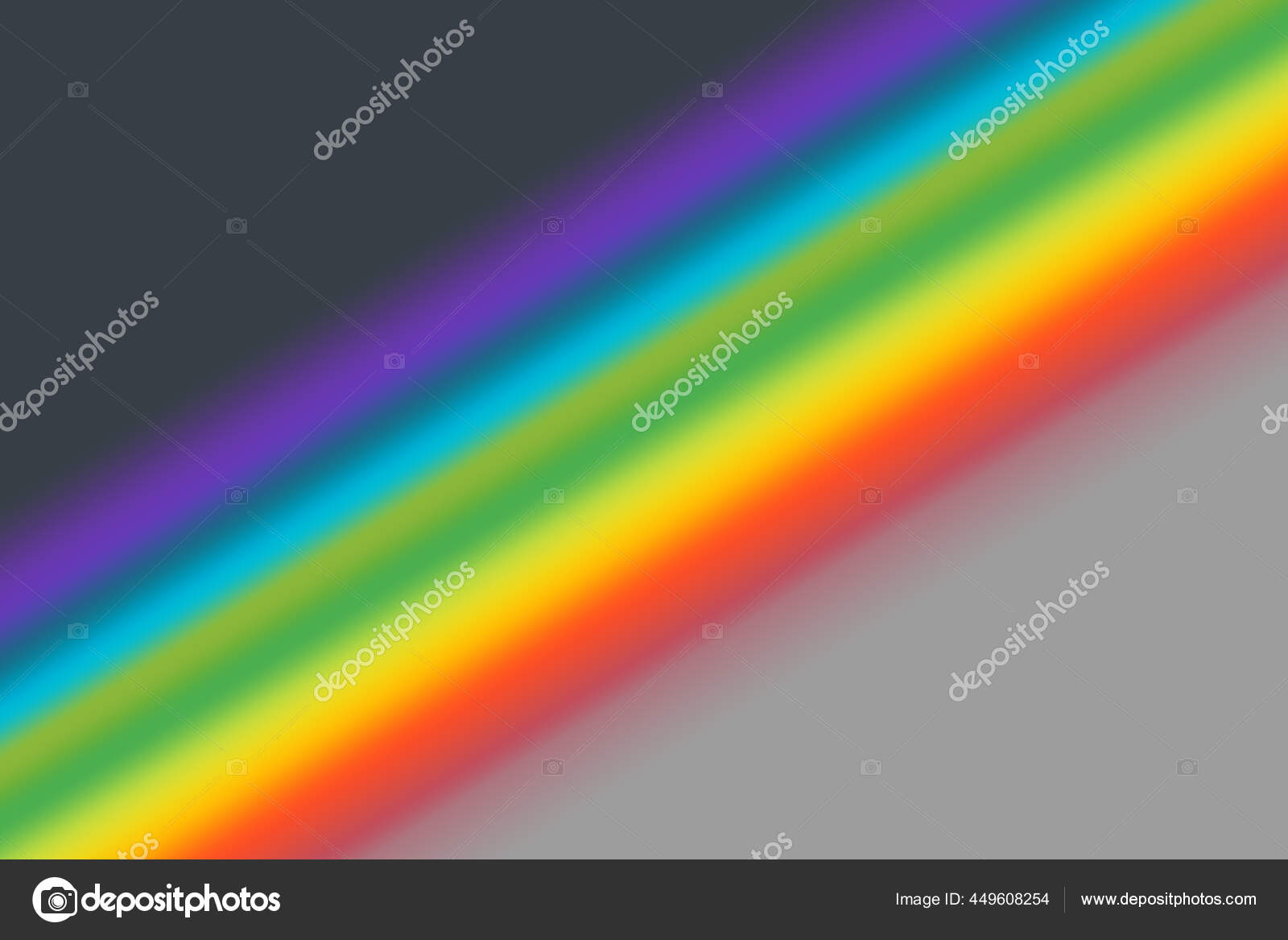 Illustration Vibrant Rainbow Colored Lines Gray Background Stock Photo ...