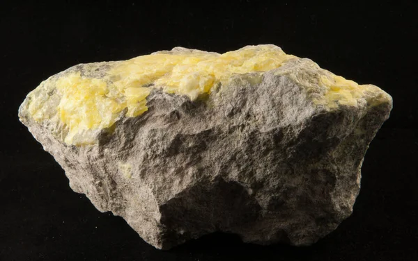 Pure Sulphur Sulfur Ore Sample Often Called Brimstone Stock Photo by ...