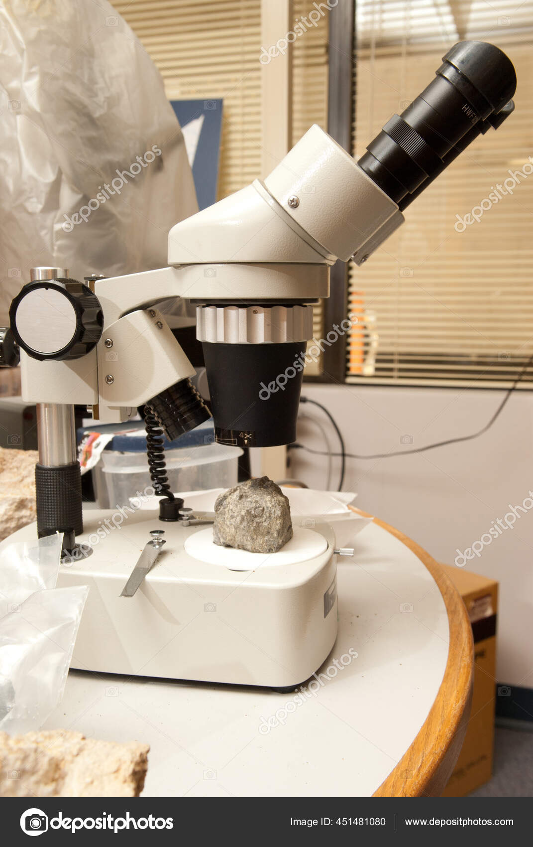 Laboratory Microscope Rock Mineral Sample Assay — Stock Photo ...
