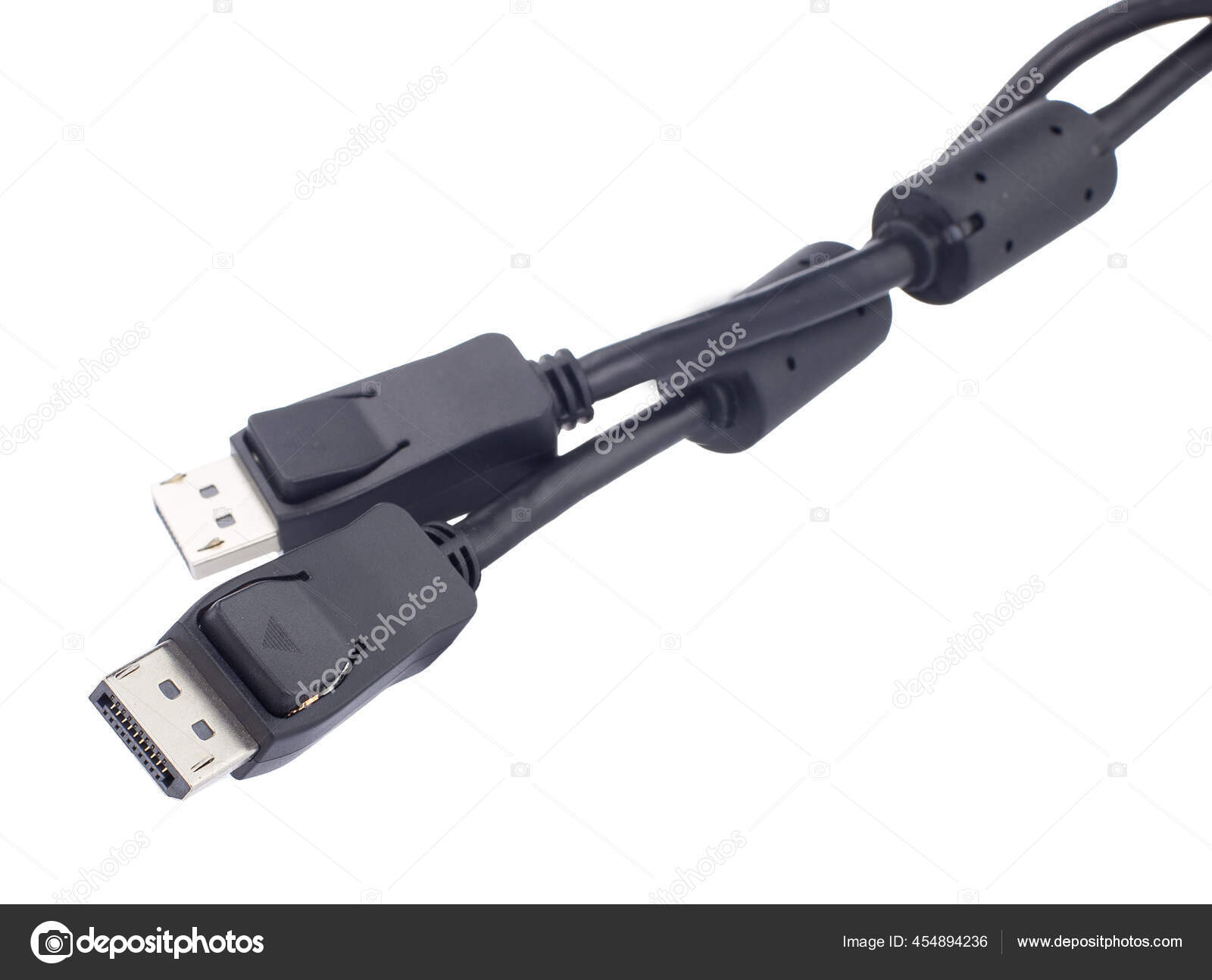 Displayport Cable Full Size Connectors White Background Stock Photo by ...