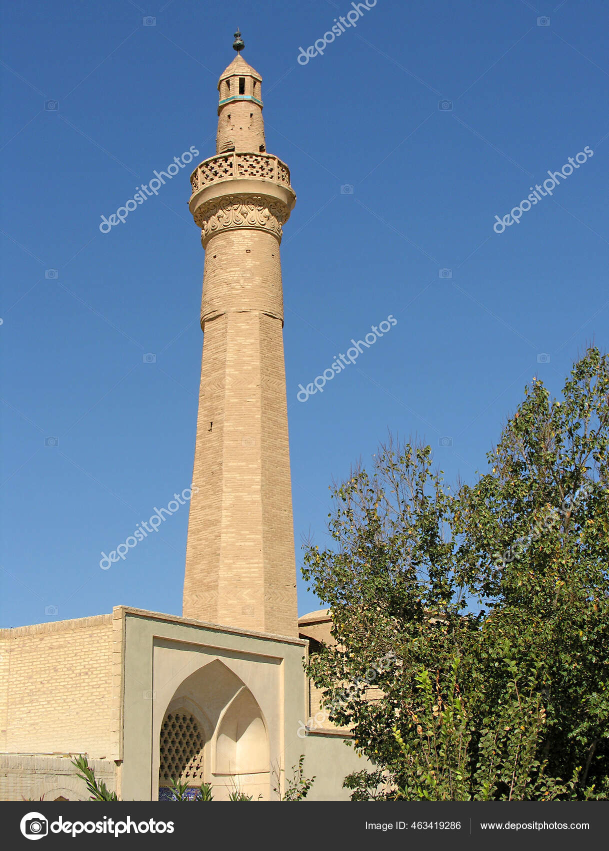 Typical Old Mosque Minaret Iran — Stock Photo © Wirestock #463419286