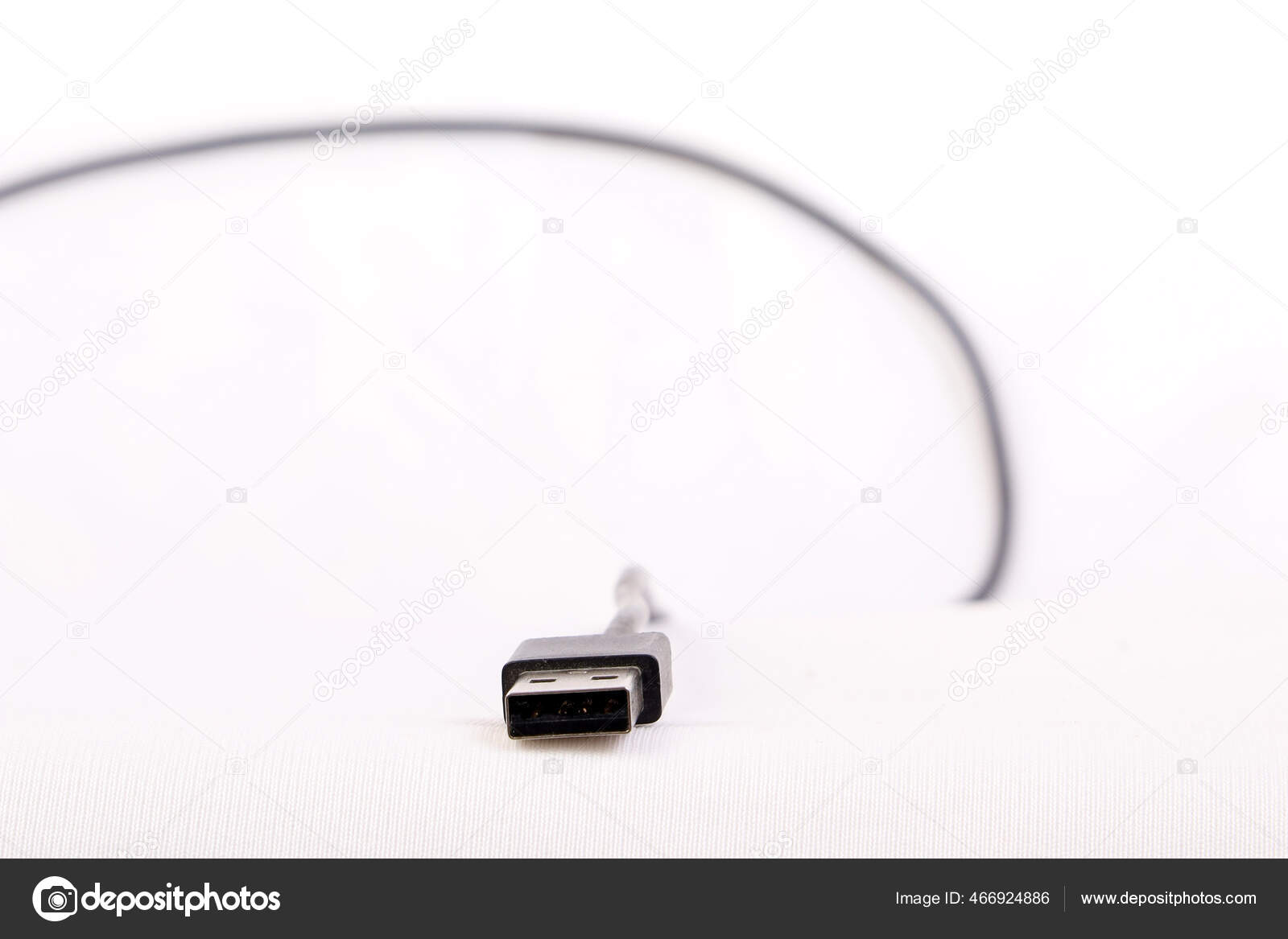 Usb Cable White Background — Stock Photo © Wirestock #466924886