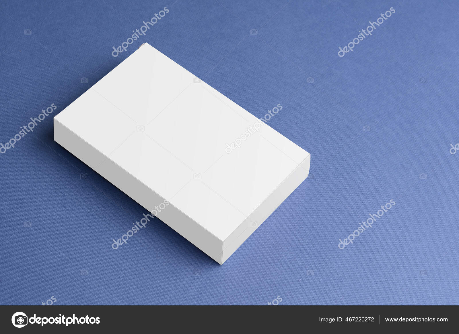 White Box Blue Background Mock Template Ready Design — Stock Photo ...