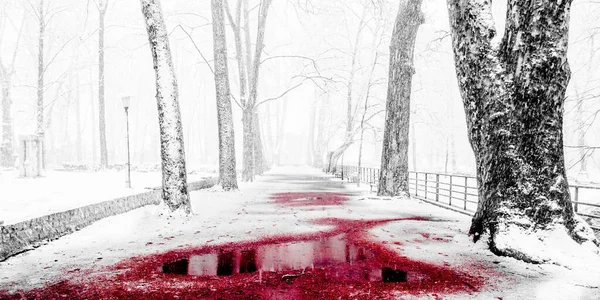 Blood Drops In Snow