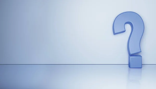 Vykreslující Ilustrace Otazníku Modrém Pozadí — Stock Fotografie ...