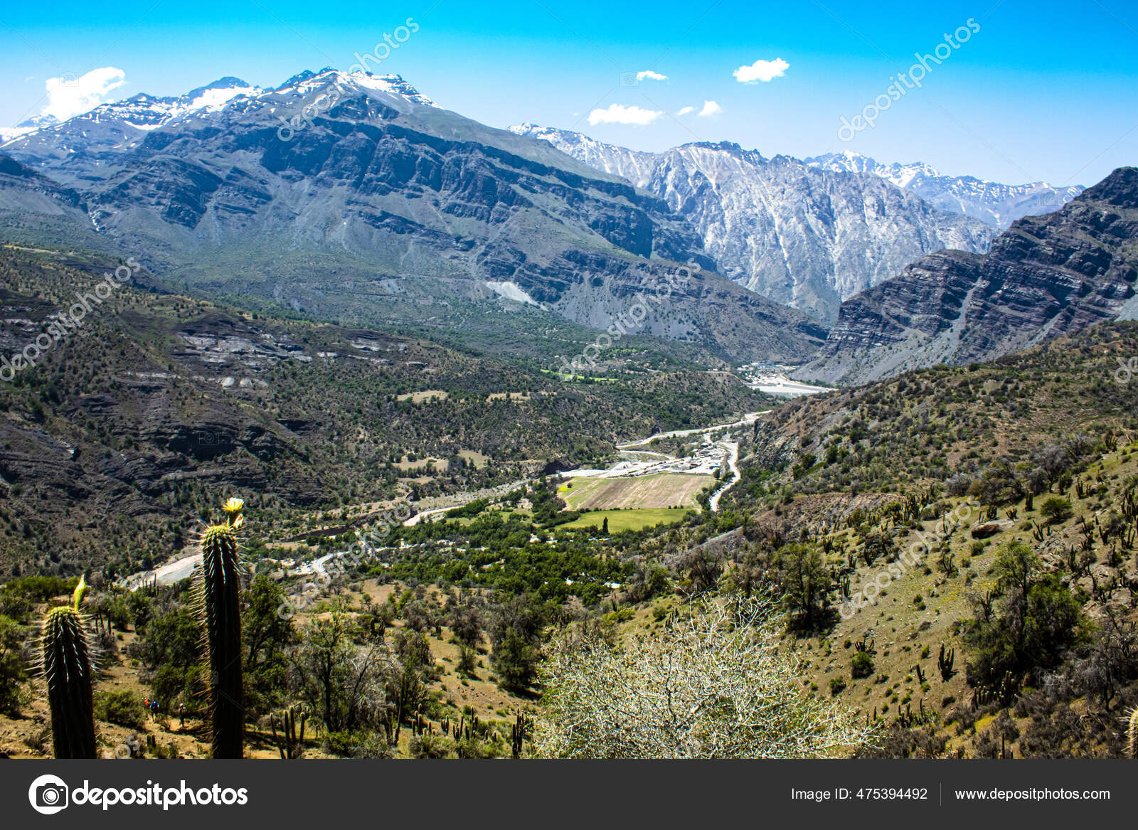 High Angle Shot Landscape Green Valley Range Mountains — Stock Photo ...