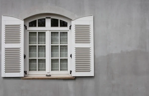 White wooden window shutters Stock Photos, Royalty Free White wooden ...