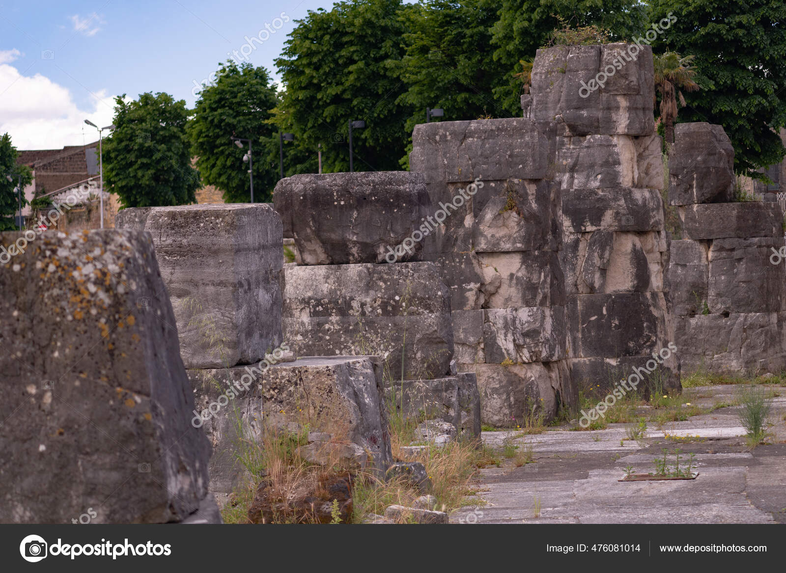 Stone Columns Capuan Amphitheater Santa Maria Capua Vetere Italy Stock ...
